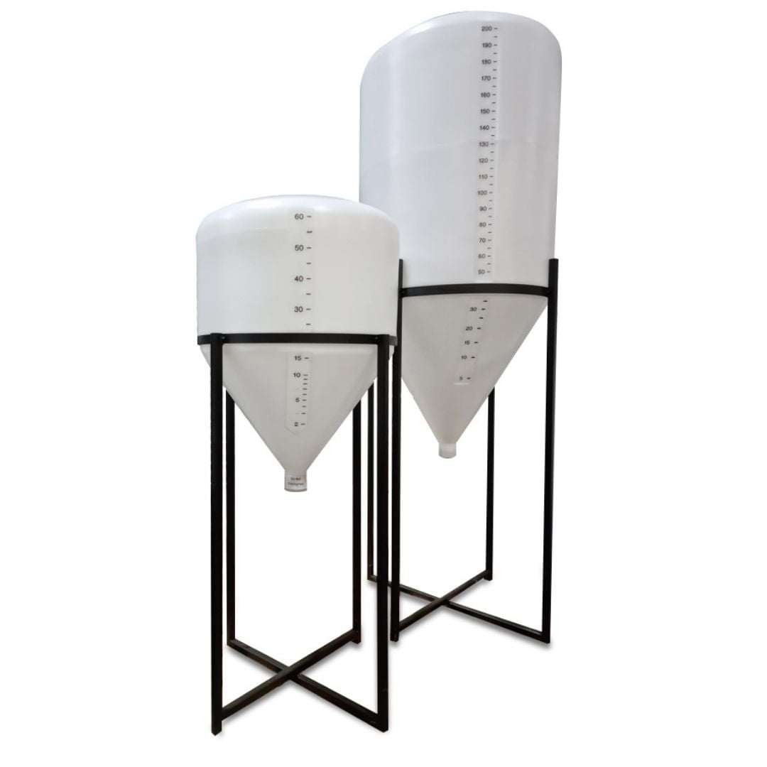 40 Litre 55° Closed Top Cone Tank, Full Drain - Enduramaxx