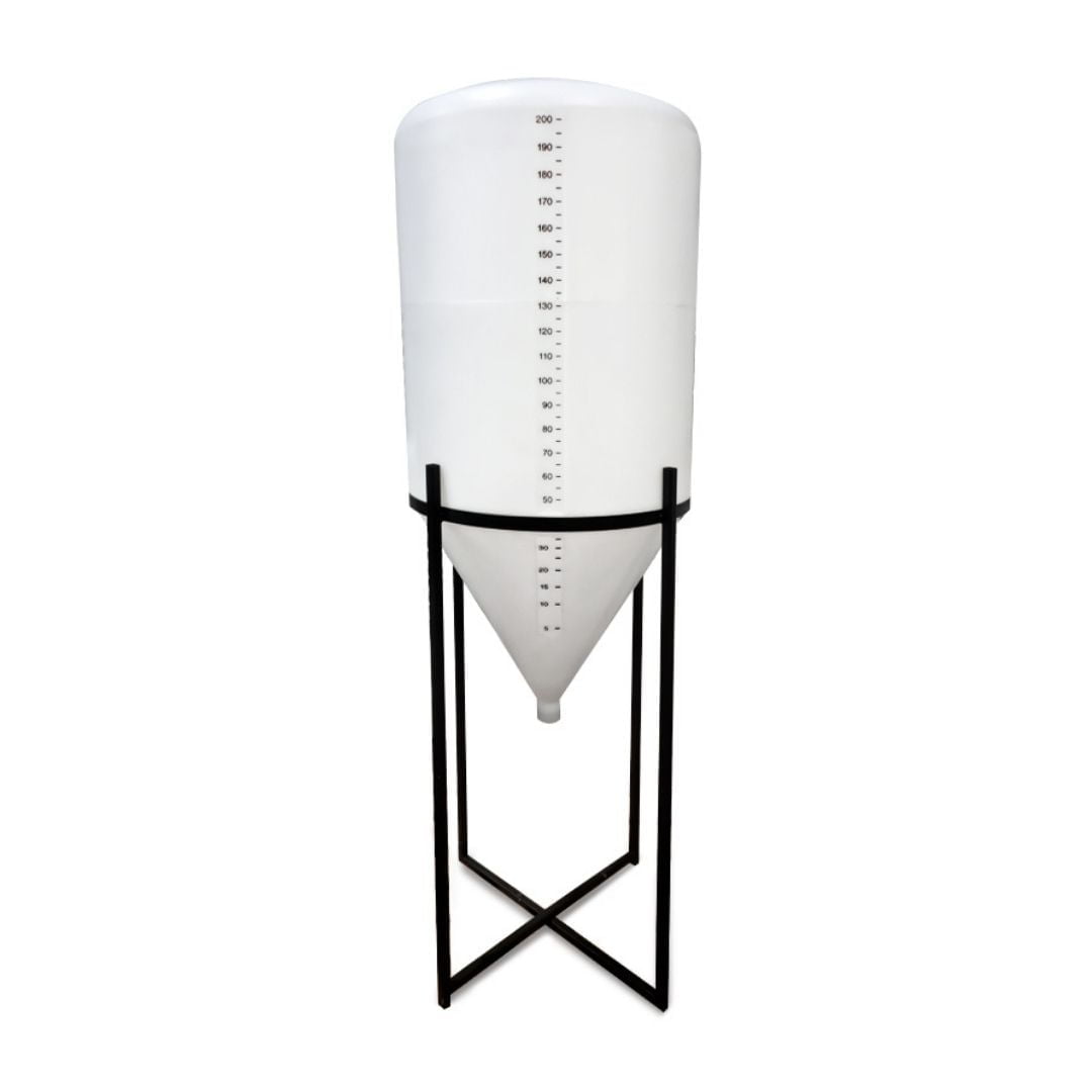 200 Litre 60° Closed Top Cone Tank, Full Drain - Enduramaxx